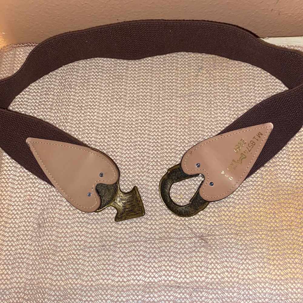 Vintage Omega Brown Utility Belt With Brass Arrow Hea… - Gem